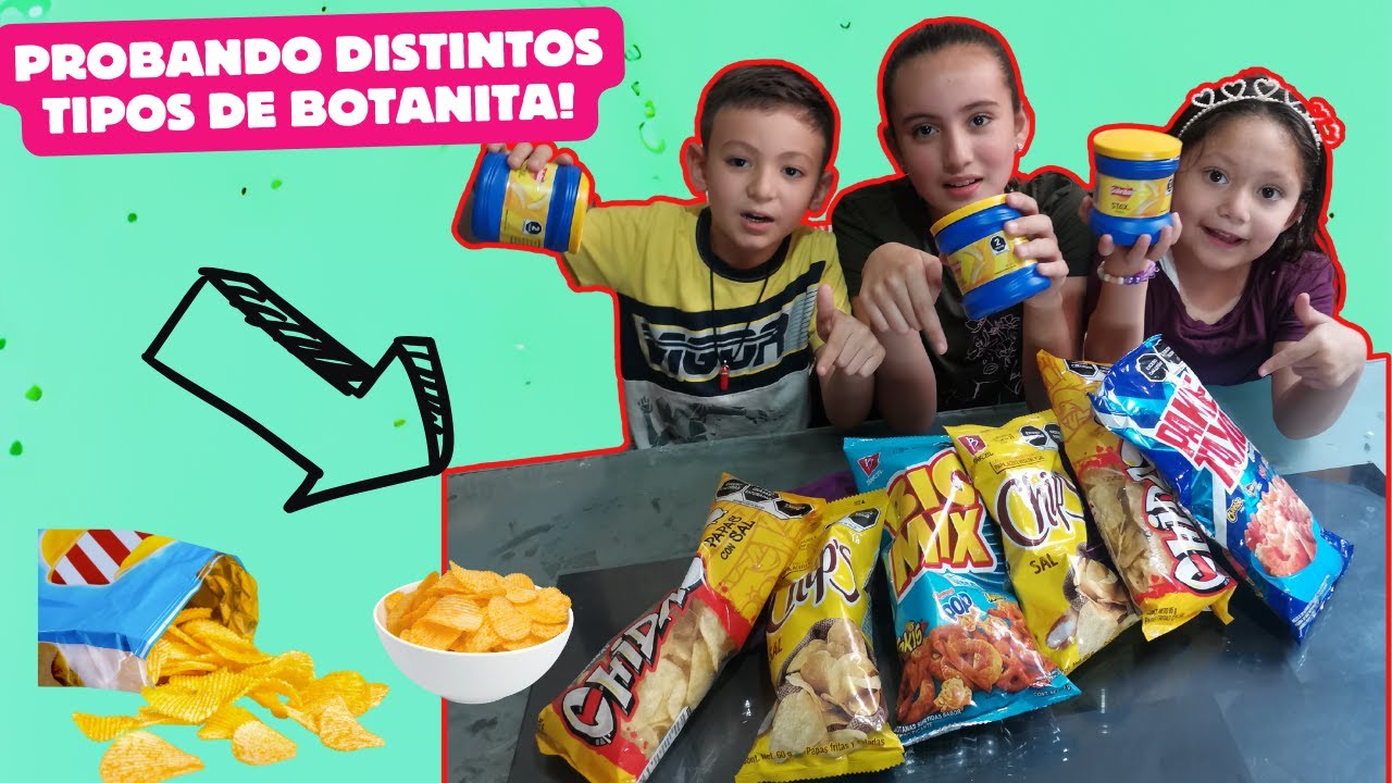 PROBAMOS DISTINTOS TIPOS DE PAPAS Y BOTANITA | Losprimitos LeDaDa - YouTube