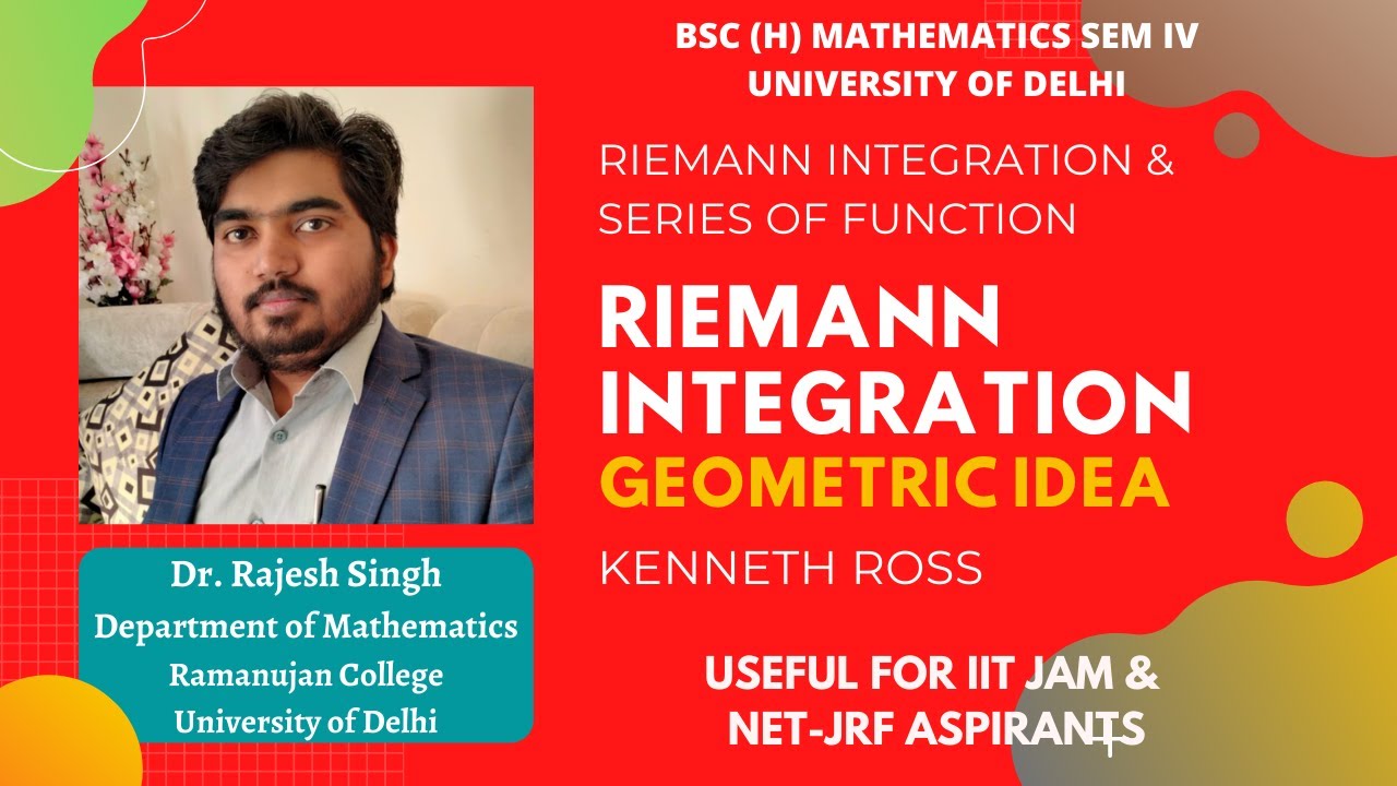 L2 | RIEMANN INTEGRATION | GEOMETRIC IDEA | RIEMANN INTEGRATION ...
