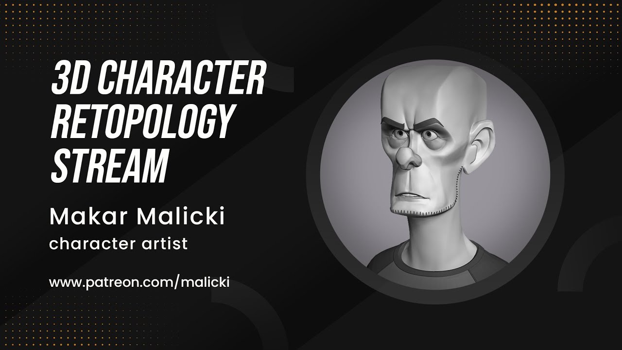 3d Character Retopology Stream - YouTube