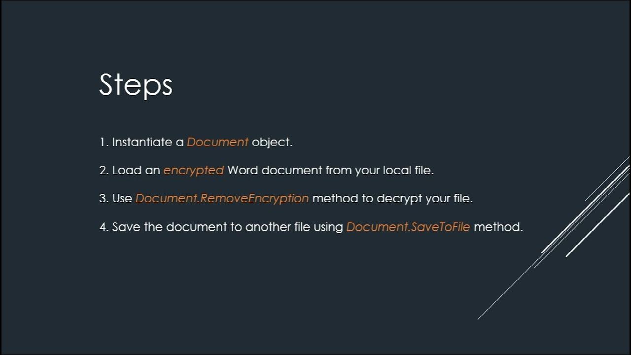 How to Encrypt and Decrypt Word in C# - YouTube