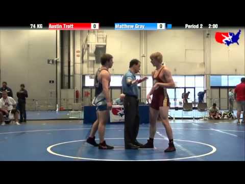 Austin Trott vs. Matthew Gray at 2013 Junior Nationals - FILA - GR ...