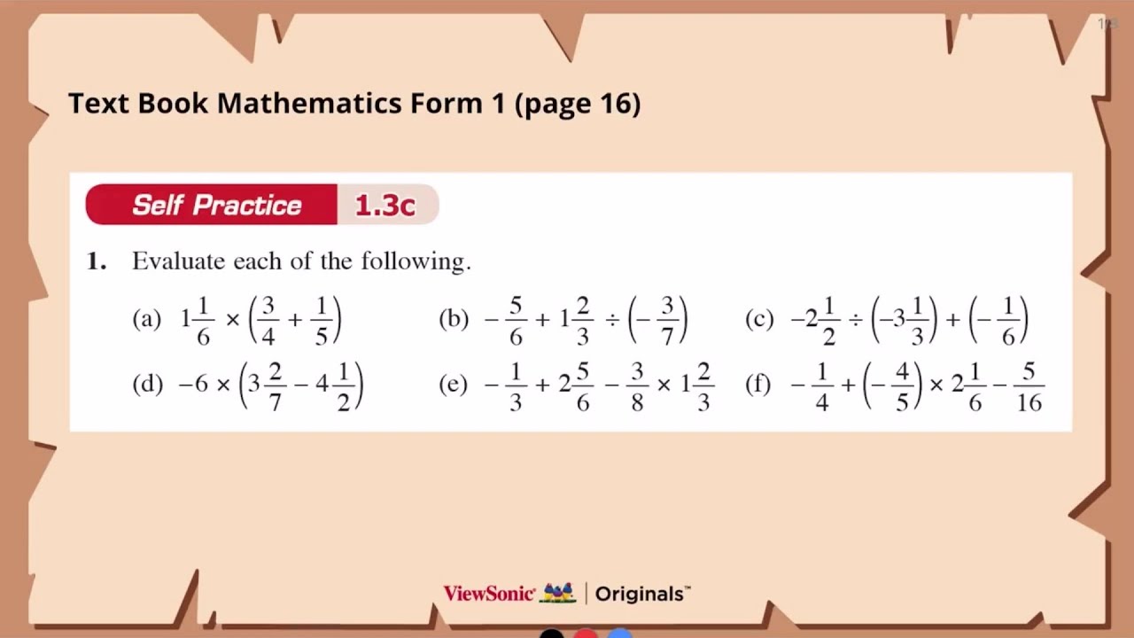Mathematics KSSM Form 1 Self Practice 1.3c - YouTube