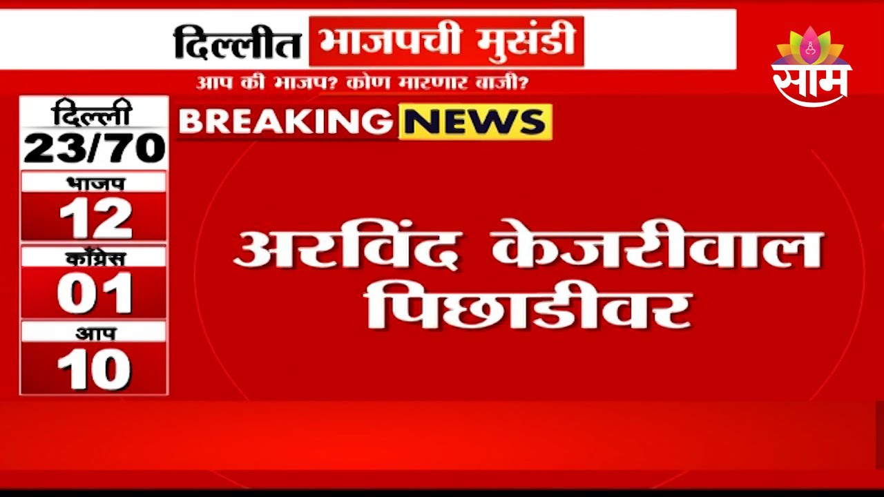 Arvind Kejriwal trailing behind in Delhi | दिल्लीत अरविंद केजरीवाल ...