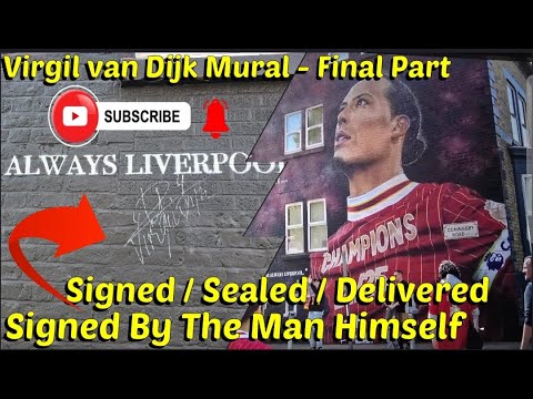 Virgil van Dijk Mural - Final Part - YouTube