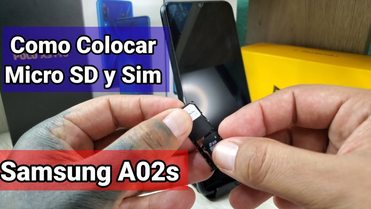 Como Colocar La Porta Sim y Micro SD Samsung A02s/poner chip y memoria ...