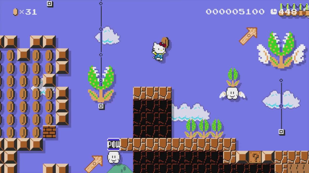 SUPER MARIO MAKER- EVENT COURSES- HELLO KITTY & MY MELODY - YouTube
