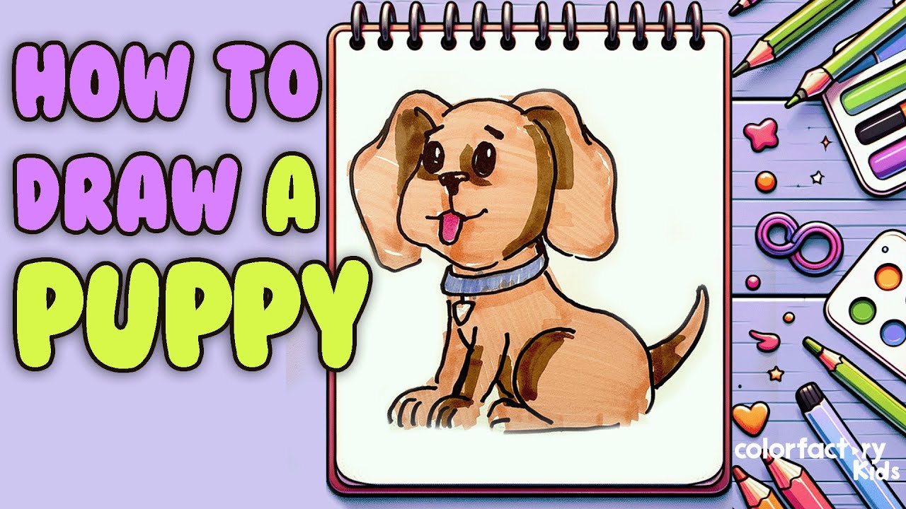 How to Sketch a Puppy Using Basic Shapes - YouTube