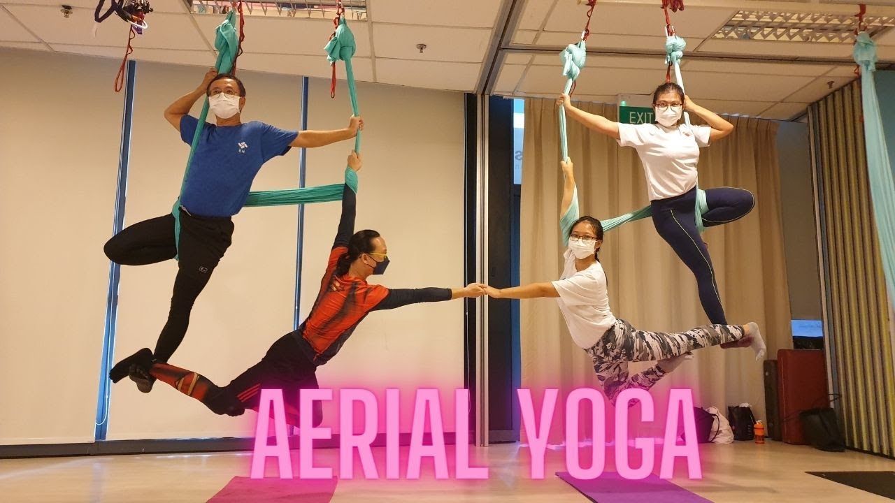 Aerial Yoga Partner Flying Pose - YouTube