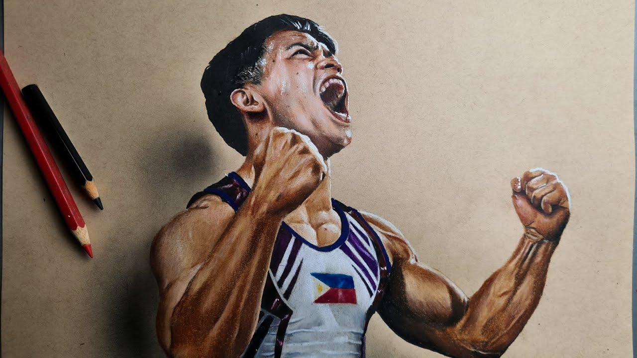 Drawing 3D CARLOS YULO 2time Gold Olympic Medalist(Tribute Drawing ...