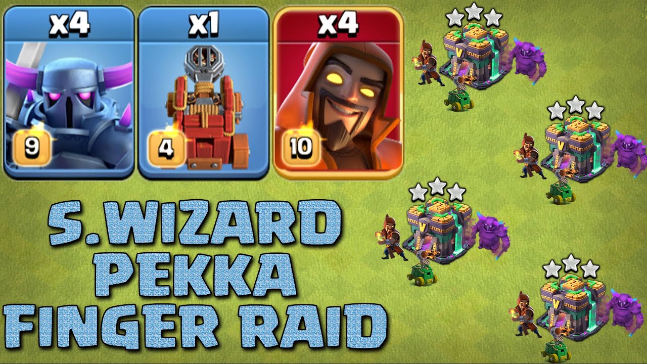 Flame Flinger Attack With Super Wizard Pekka Smash! TH14 Best Super ...