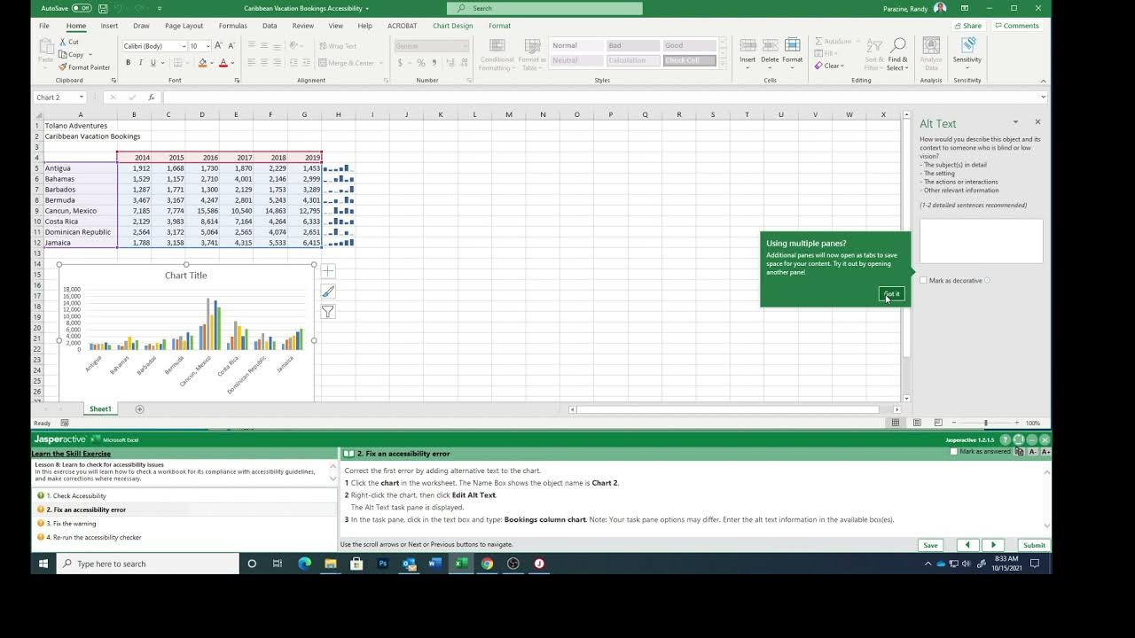 Excel Lesson 8i Using the Accessibility Checker - YouTube