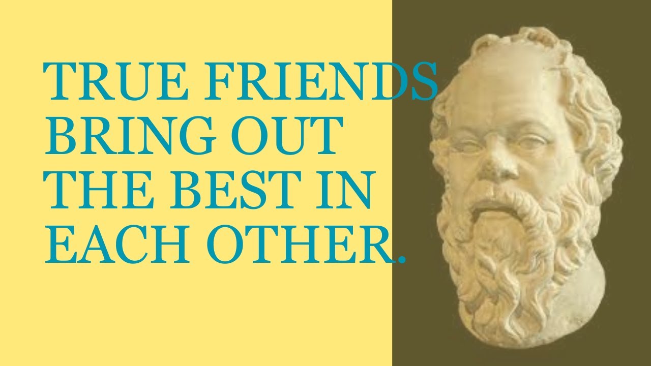 The most beautiful thing said about the friendship of Socrates - YouTube