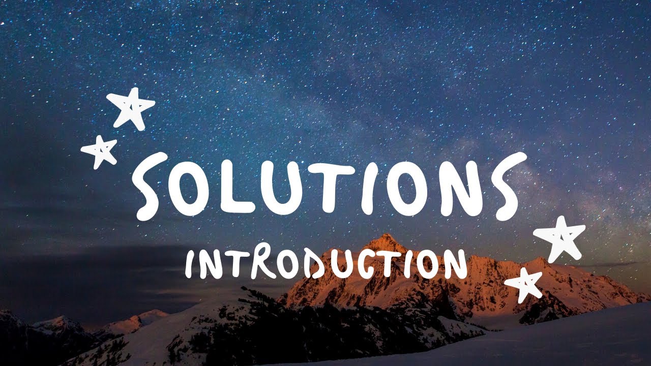 (M1) Solutions- Introduction - YouTube