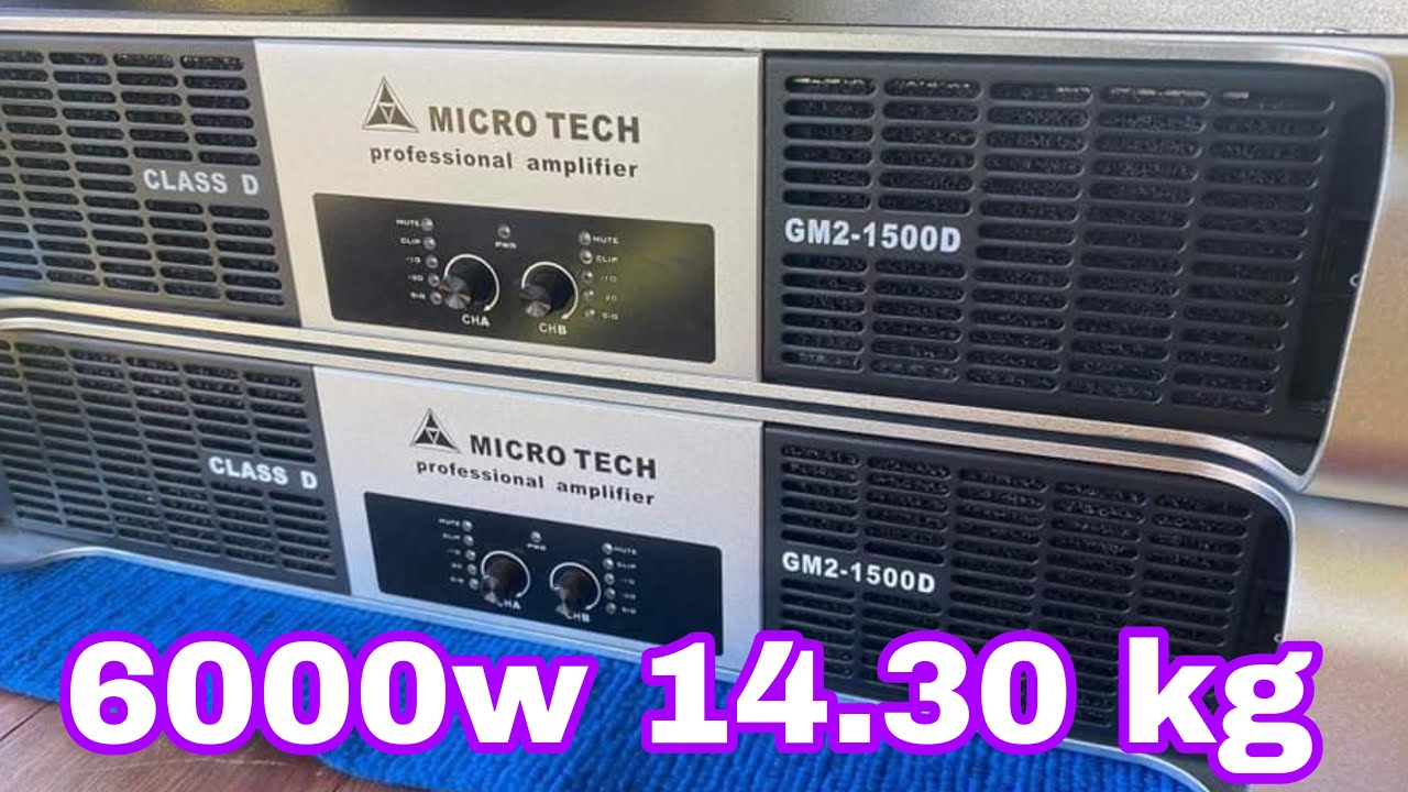 เพาเวอร์แอมป์MICRO TECH GM2-1500D - YouTube