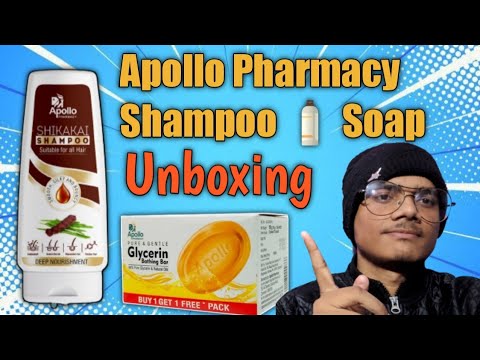 Apollo Pharmacy Shikakai Shampoo 🧴 Glycerine Bath 🛁 Soap 🧼 Unboxing and ...