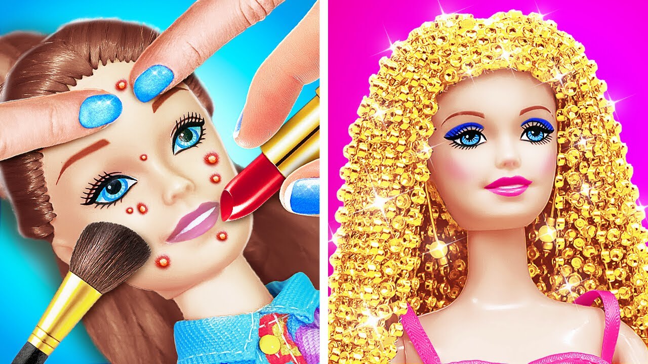 WE ADOPTED A BARBIE Extreme Rich vs Poor Barbie Makeover💝 Beauty Hacks ...