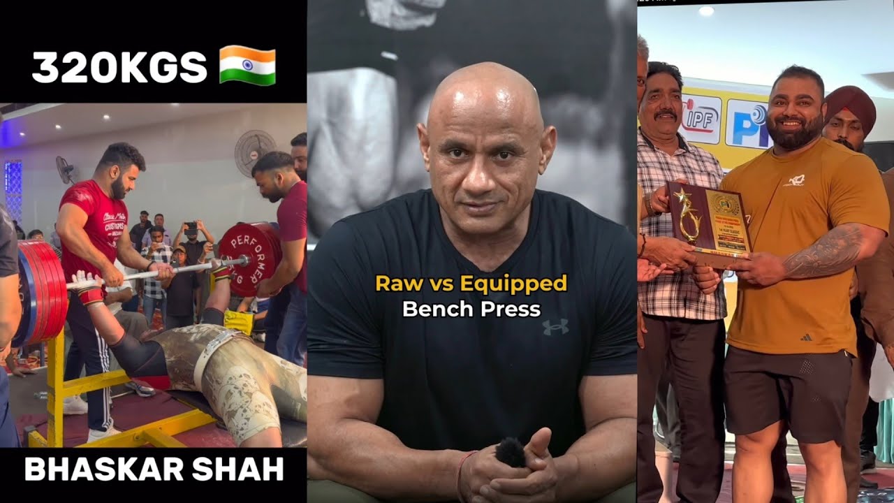 Raw vs Equipped Bench Press | Chest Workout | Mukesh Gahlot # ...