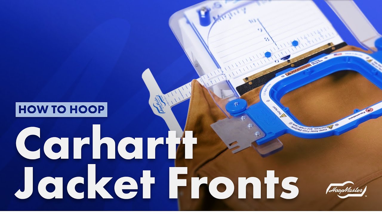 How to Hoop Carhartt Jacket Fronts - YouTube