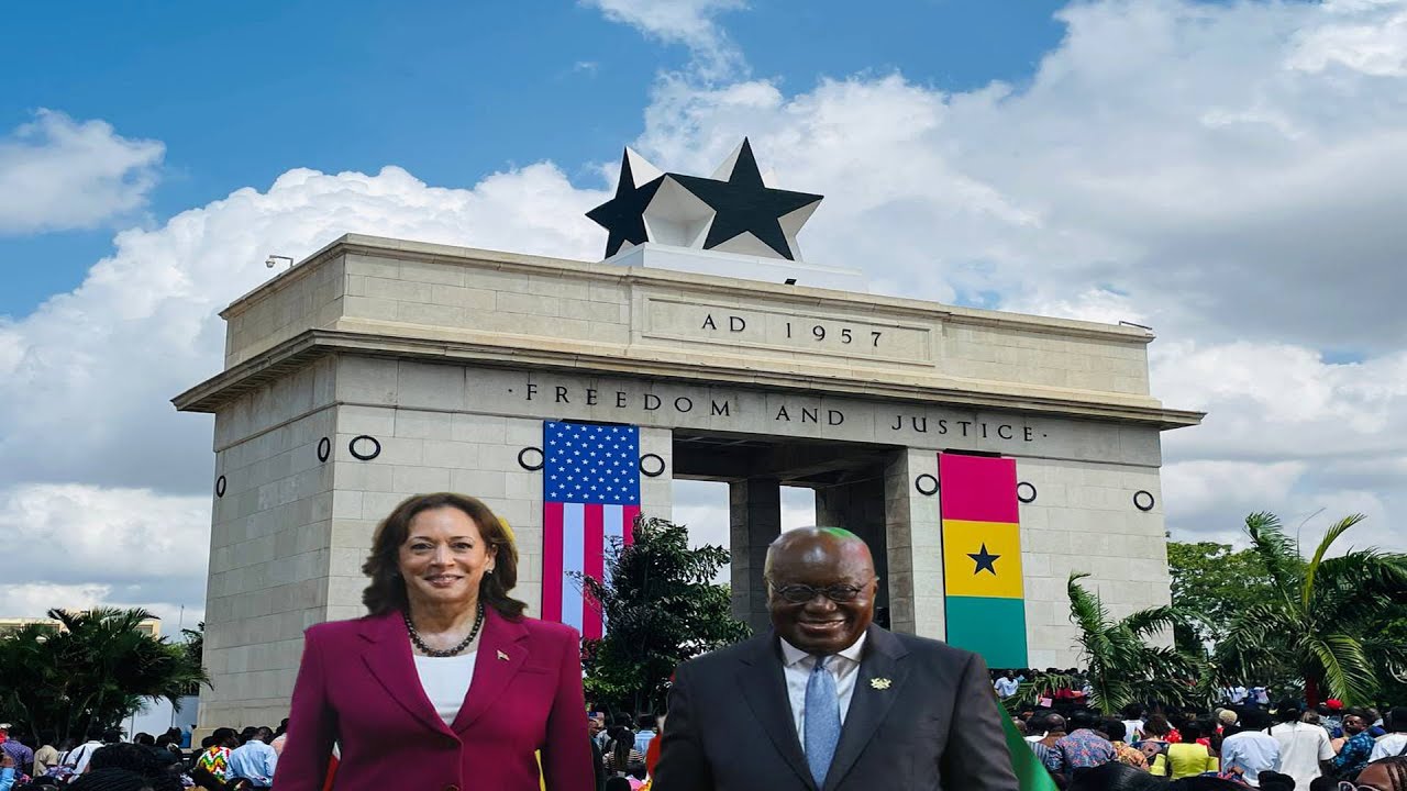 U.S Vice President Visits Ghana || We Met Her At The Black Star Square ...