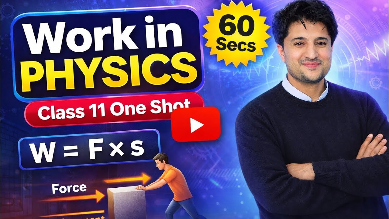 Work in Physics | Class 11 One Shot | Physics Short Lecture - YouTube