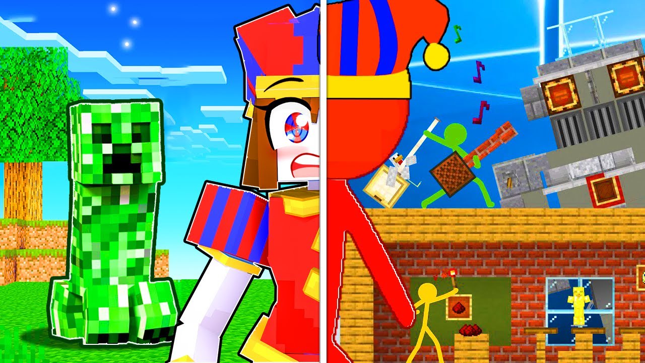 Minecraft, but it's ANIMATED... With Pomni (The Amazing Digital Circus ...