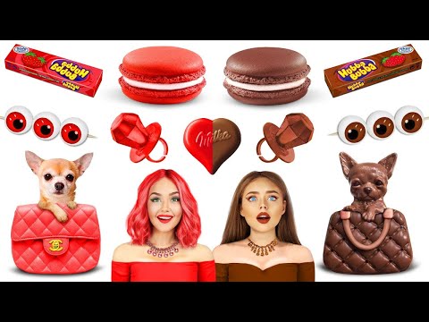 ÇİKOLATA VS GERÇEK YİYECEK MEYDAN OKUMASI | RATATA CHALLENGE’dan 24 Saat Yiyecek Savaşları & Mukbang