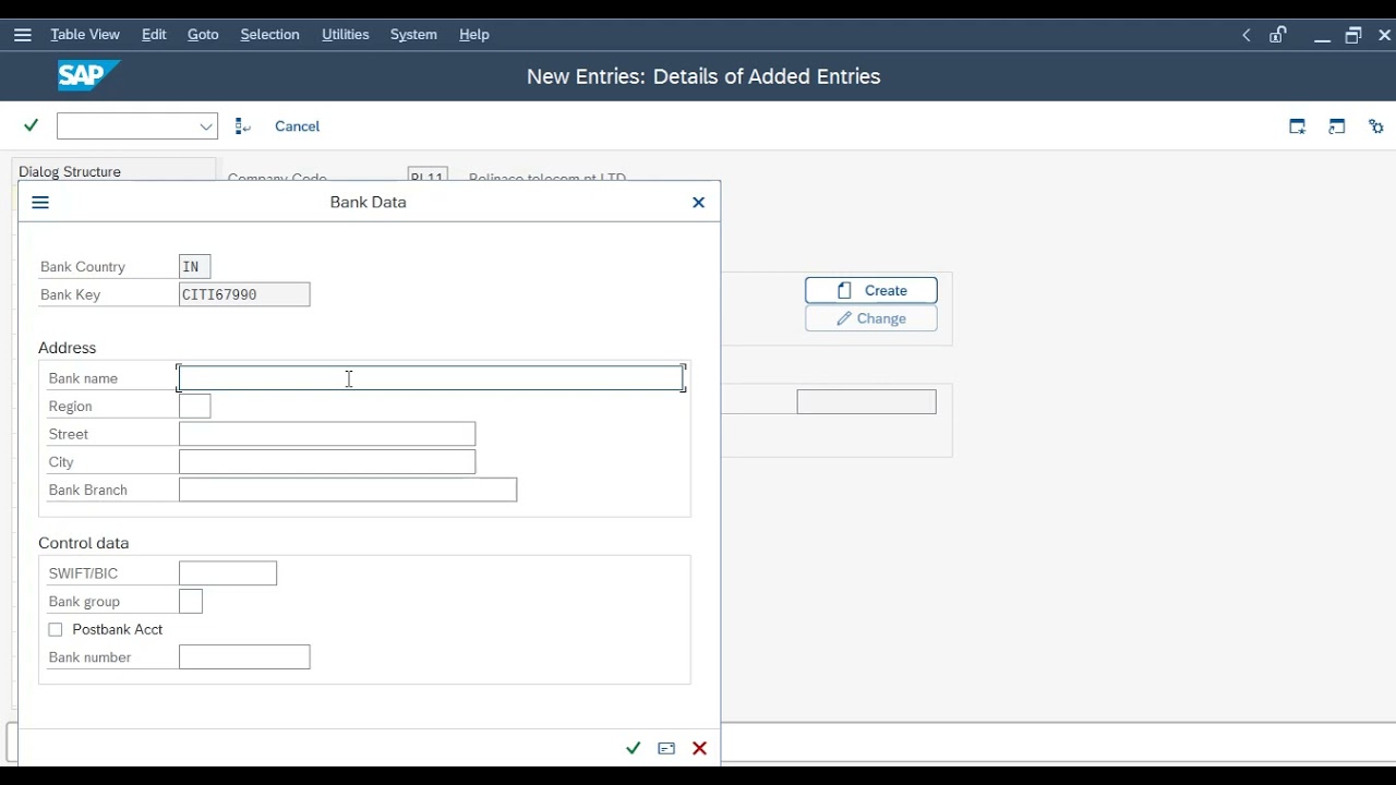 House bank creation in SAP FI (Part -I ) - YouTube