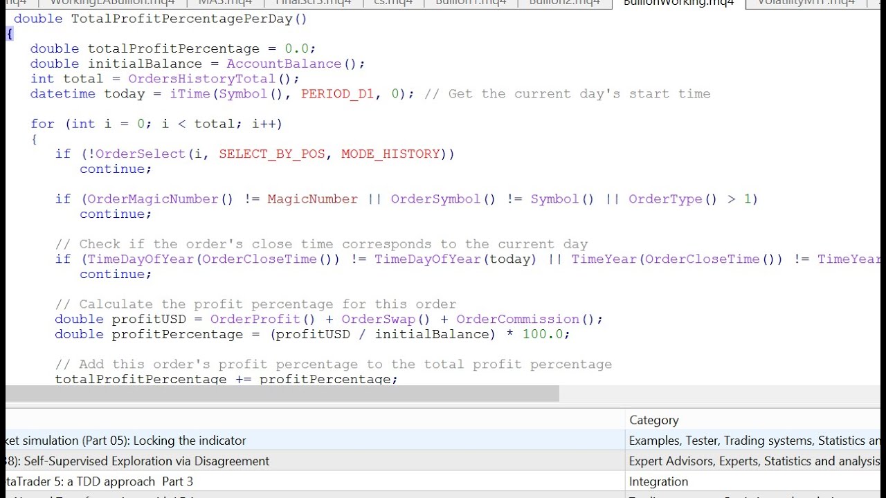 Daily Profit Target Function to Open trades Next Day in MQL4 - YouTube