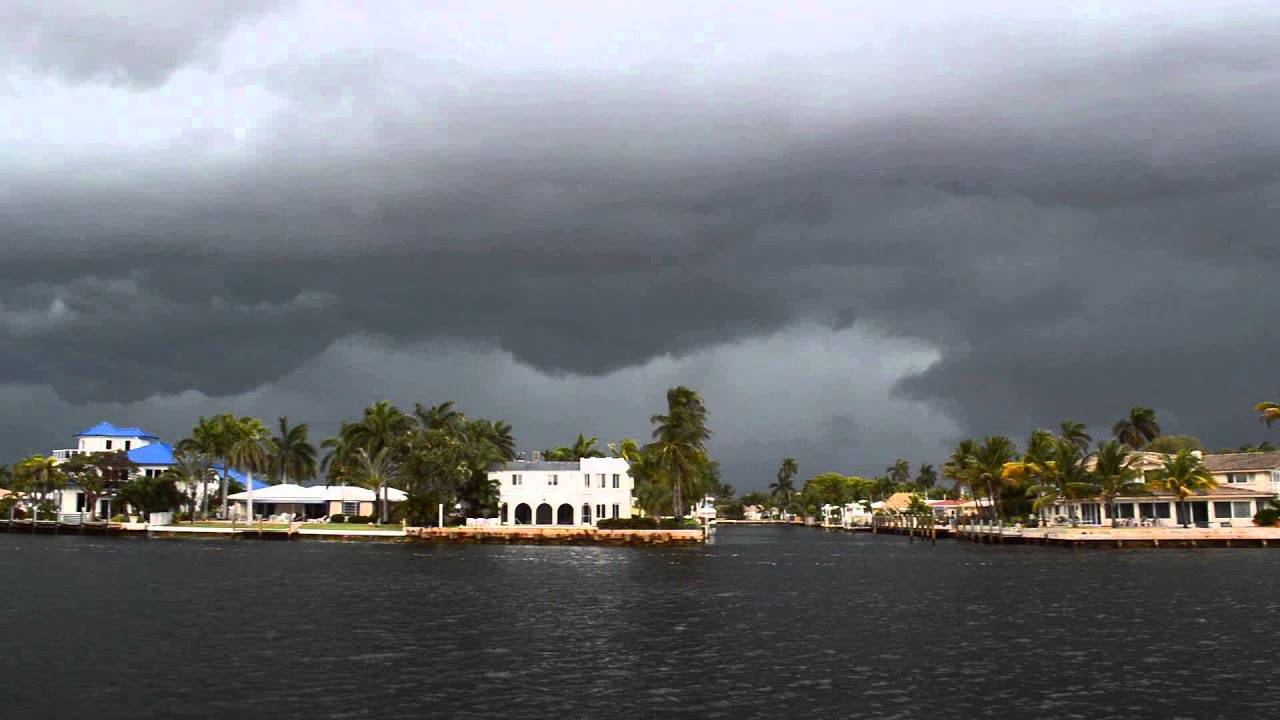 Shelf Cloud Over Florida Intracoastal - YouTube