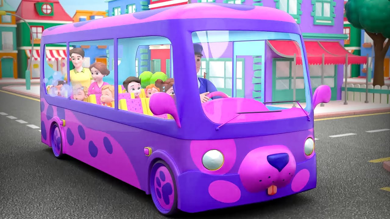 Wheels on the Bus Nursery Rhyme Cartoon Video for Kids - YouTube