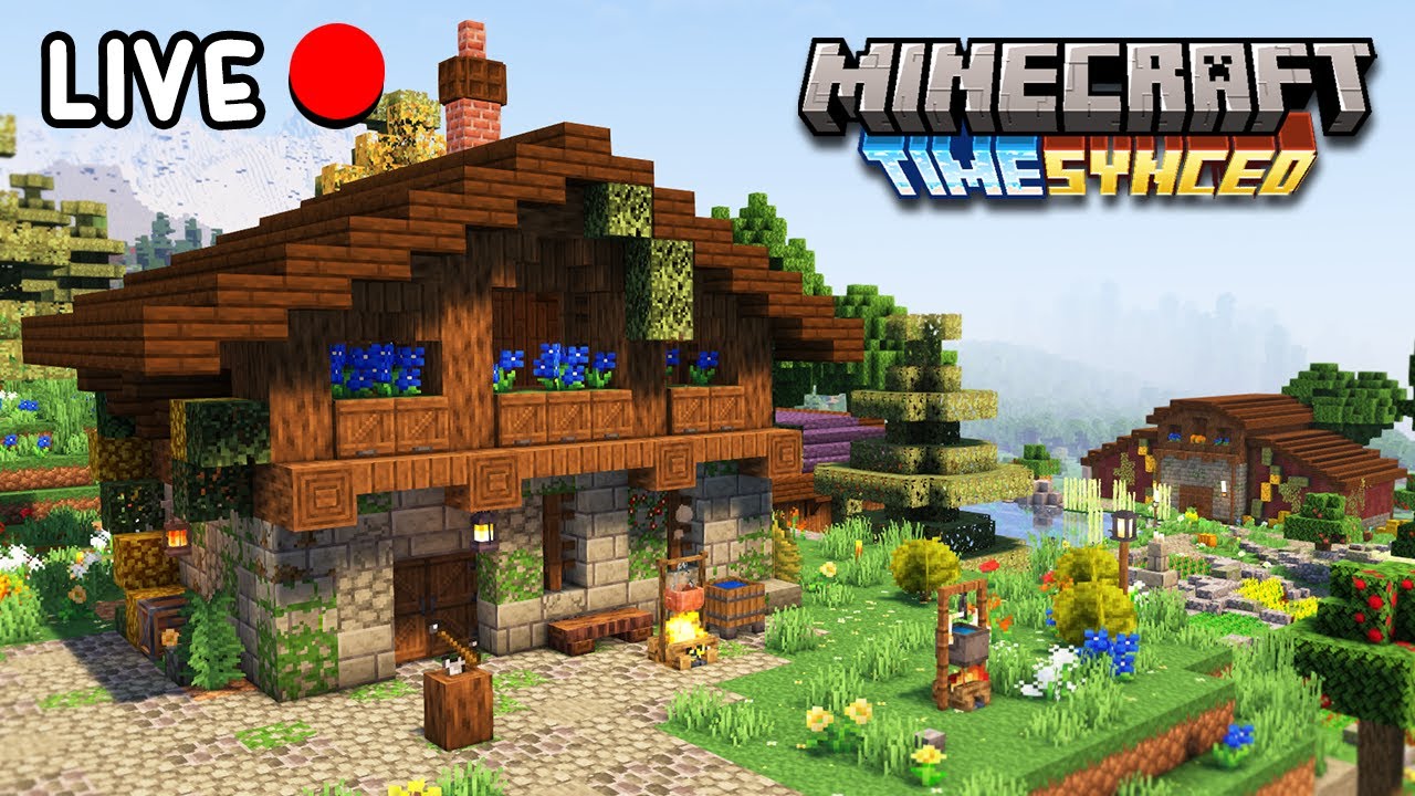 🌿Farming Away in Cozy Modded Minecraft | Time Synced ☀️ - YouTube