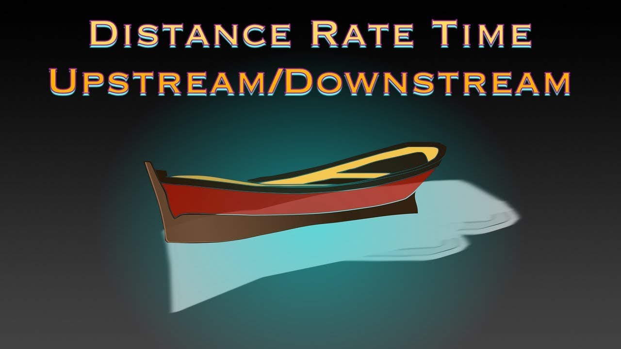 Distance Rate Time Word Problem - Upstream and Downstream Example - YouTube