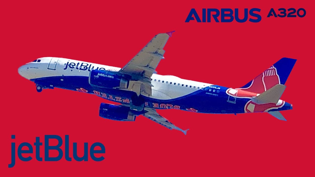 JetBlue Airways A320-232 (Red Sox Livery) Take Off + Landing At Grenada ...
