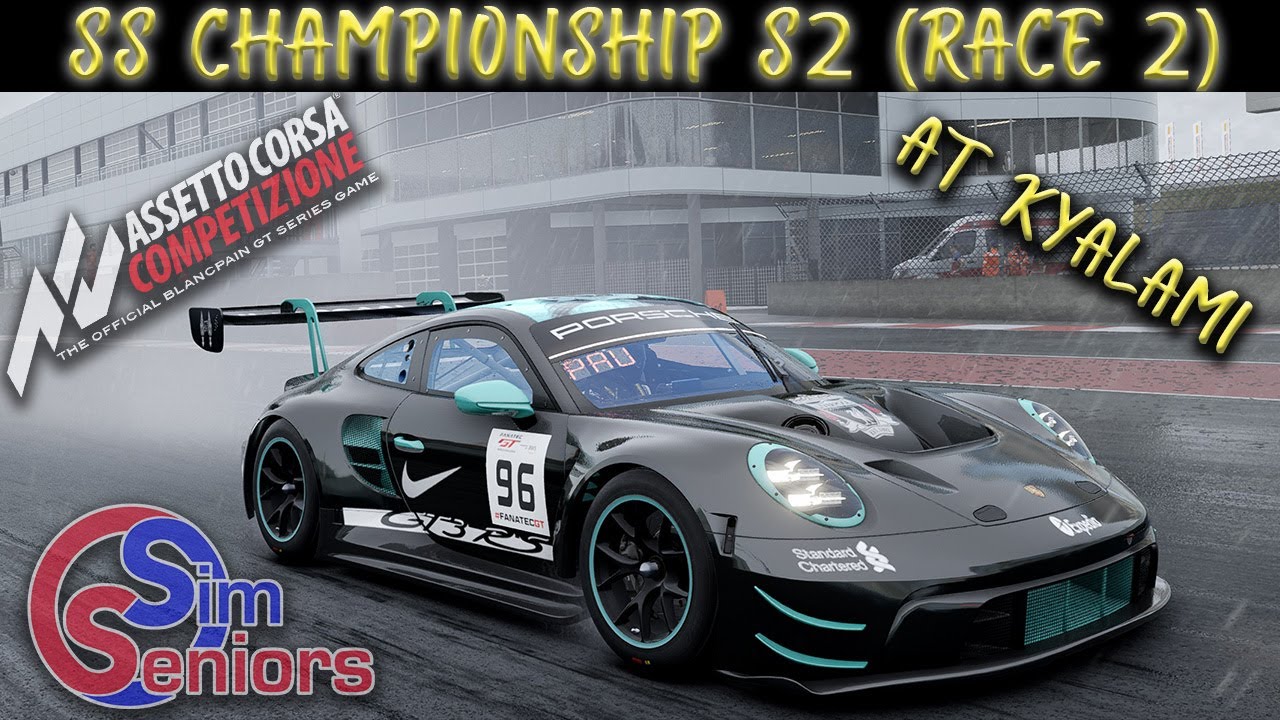 SimSeniors Sunday Championship S2 R2 | Porsche 992 GT3 at a wet Kyalami | Assetto Corsa ...