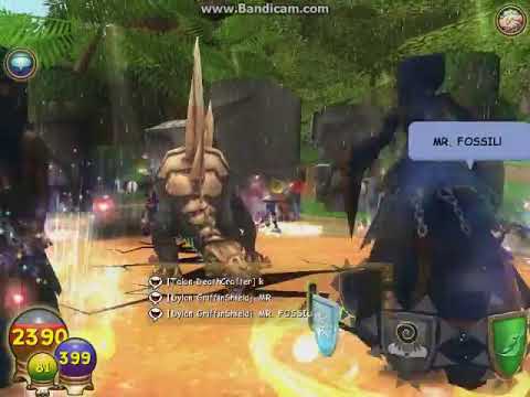 Wizard101- Lvl 88 Death Spell Avenging Fossil - YouTube