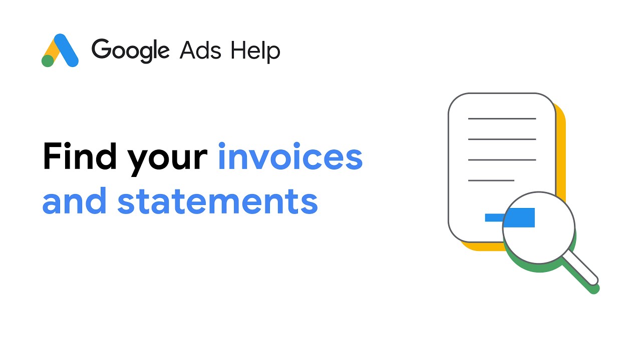Find your invoices and statements | Google Ads - YouTube