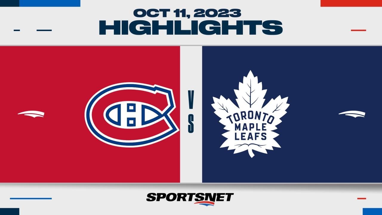 NHL Highlights | Canadiens vs. Maple Leafs - October 11, 2023 - YouTube