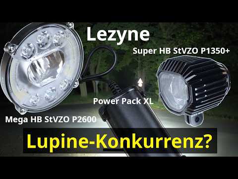 StVZO-Lampen mit externem Akku: 1350 & 2600 Lumen von Lezyne | Lezyne Super HB 1350+ & Mega HB 2600
