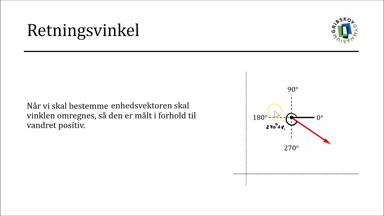 Vektorregning - Mere retningsvinkel - YouTube