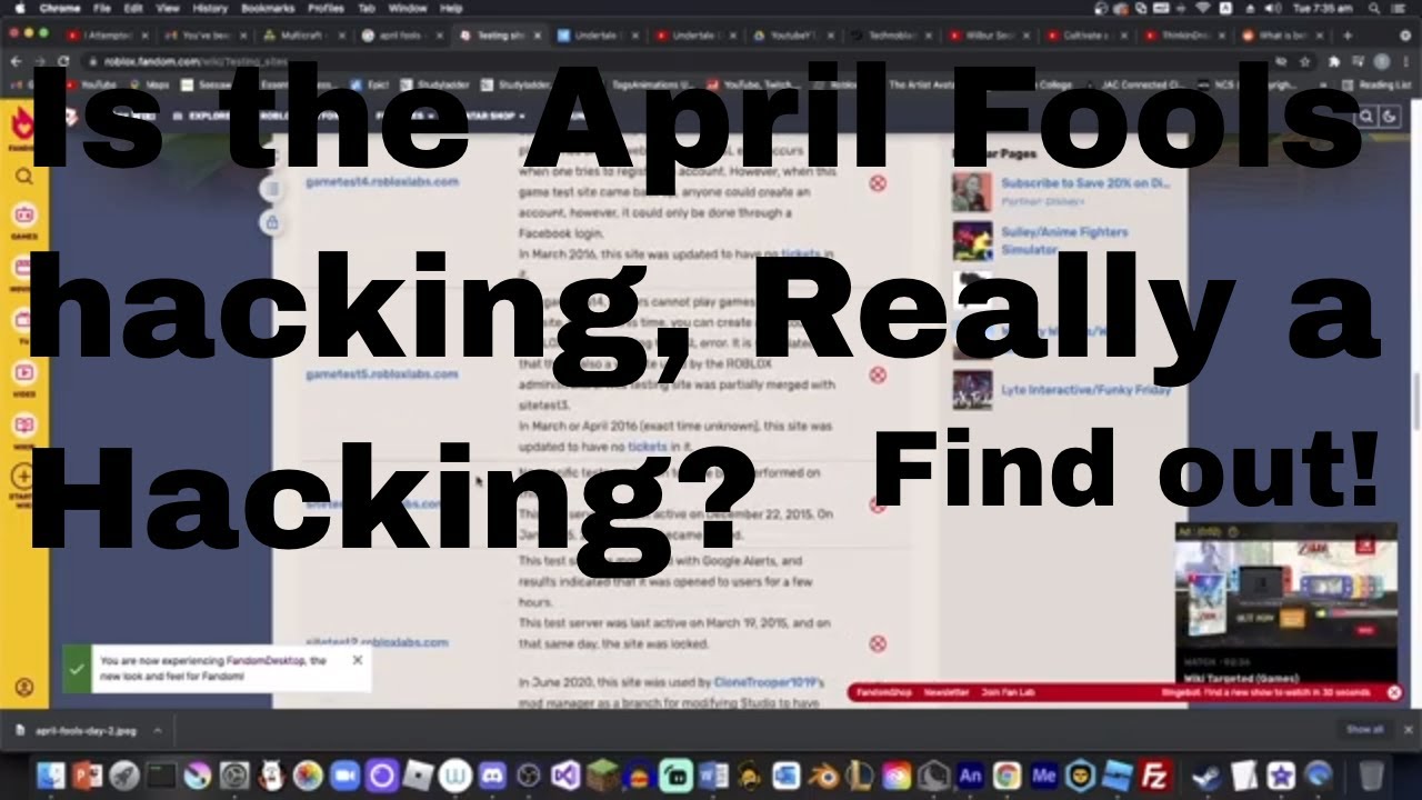 Is The ROBLOX April Fools, really a Hacking? - YouTube