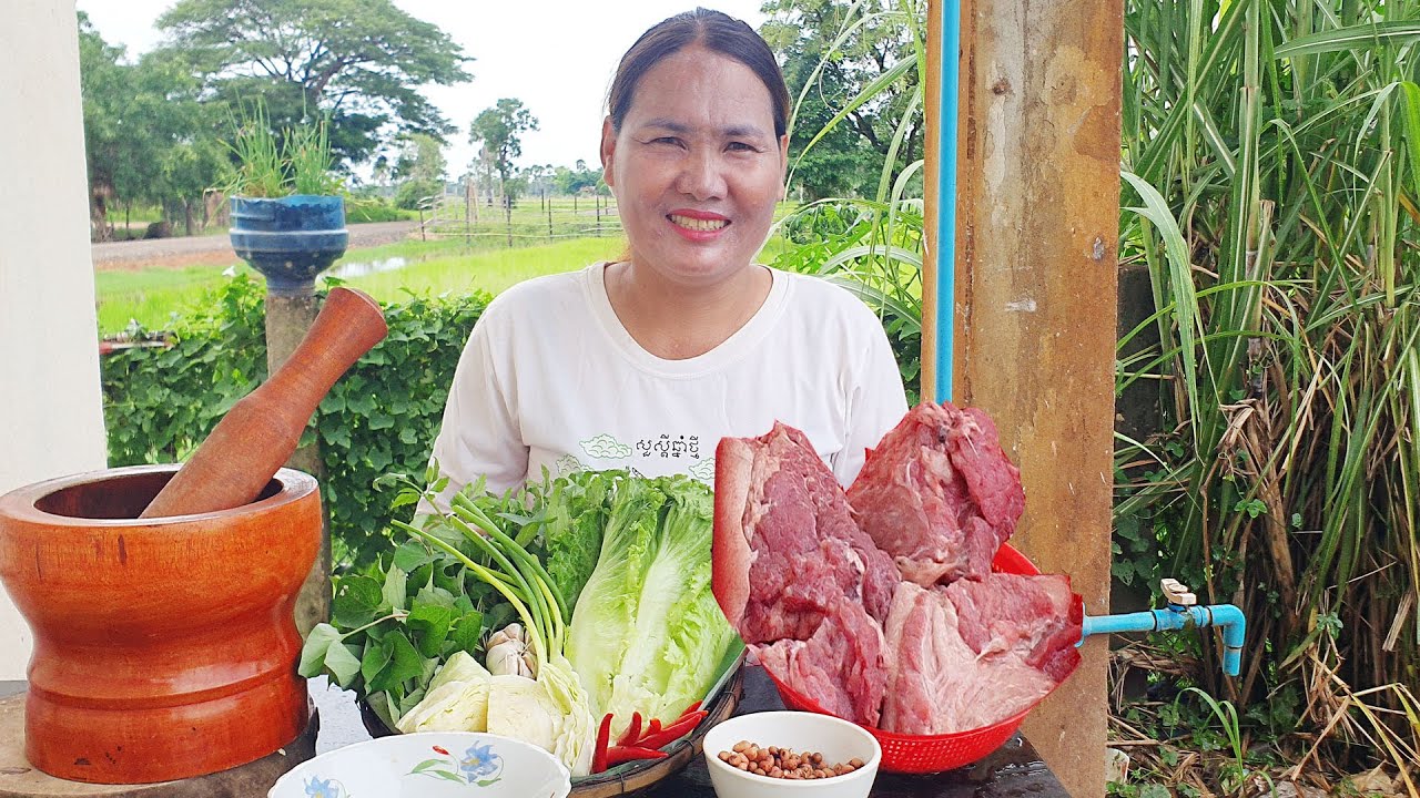 Cooking pork recipe with vegetables | Cooking Rural Style - YouTube