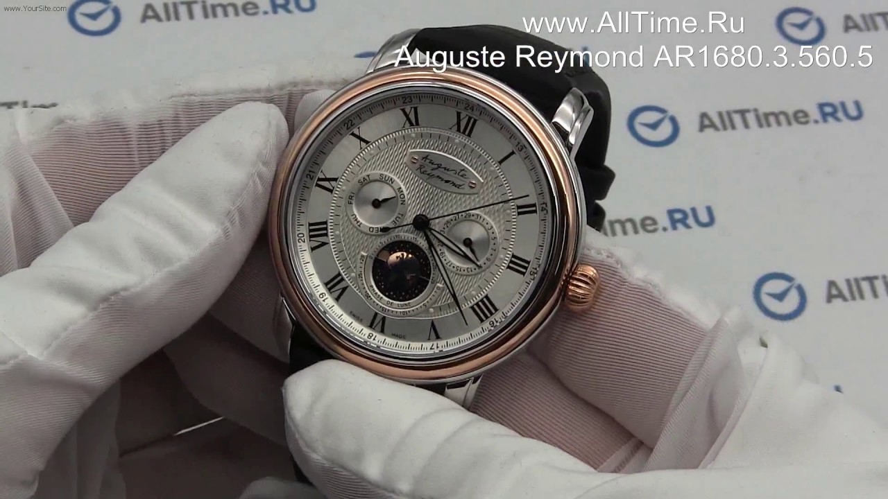 Обзор. Швейцарские наручные часы Auguste Reymond AR1680.3.560.5 - YouTube