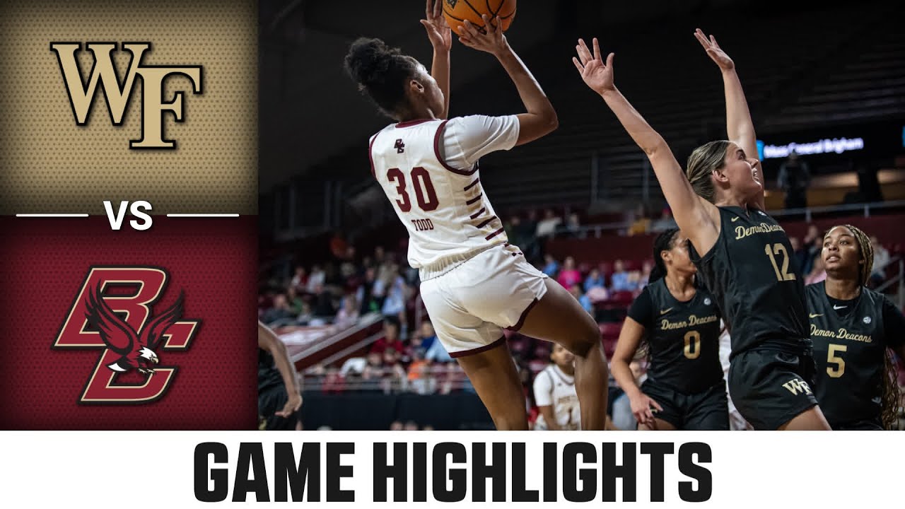 Wake Forest vs. Boston College Game Highlights | 2023-24 ACC Women’s ...