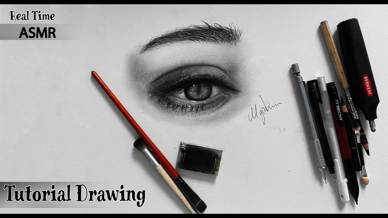 How to draw a hyper realistic eye, Step by Step, Tutorial, For ...
