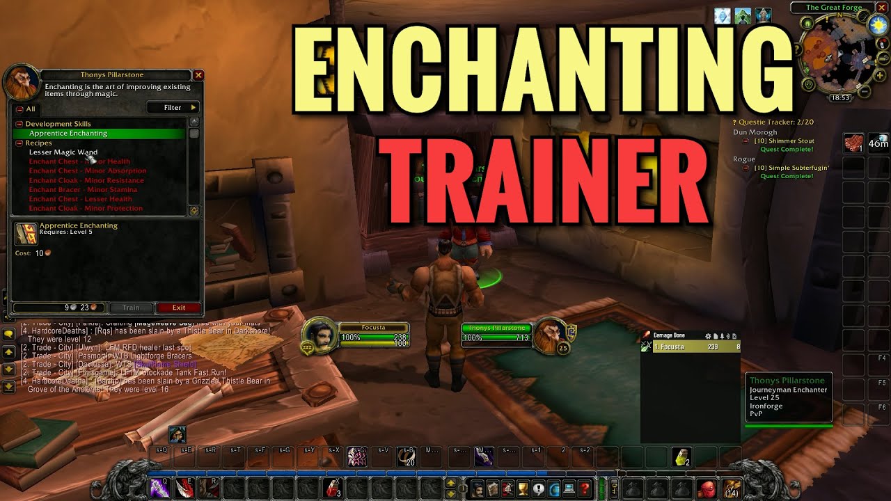 Ironforge Enchanting Trainer Location (WoW Classic) - YouTube