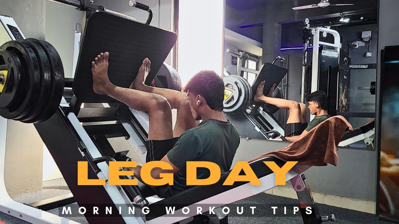 MORNING WORKOUT ( TIPS FOR MORNING GYM PERFORMANCE ) LEG DAY - YouTube