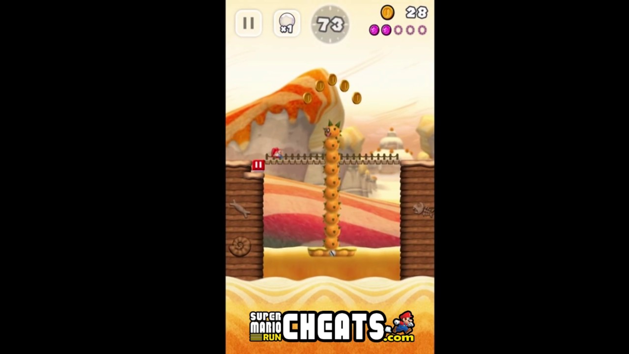 Super Mario Run Cheats for World 5-2 Pokey Vaulting Walkthrough - YouTube