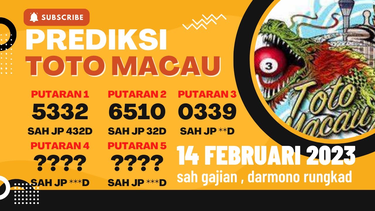 PREDIKSI MACAU HARI INI SELASA 14 FEBRUARI 2023 | PREDIKSI TOTOMACAU ...