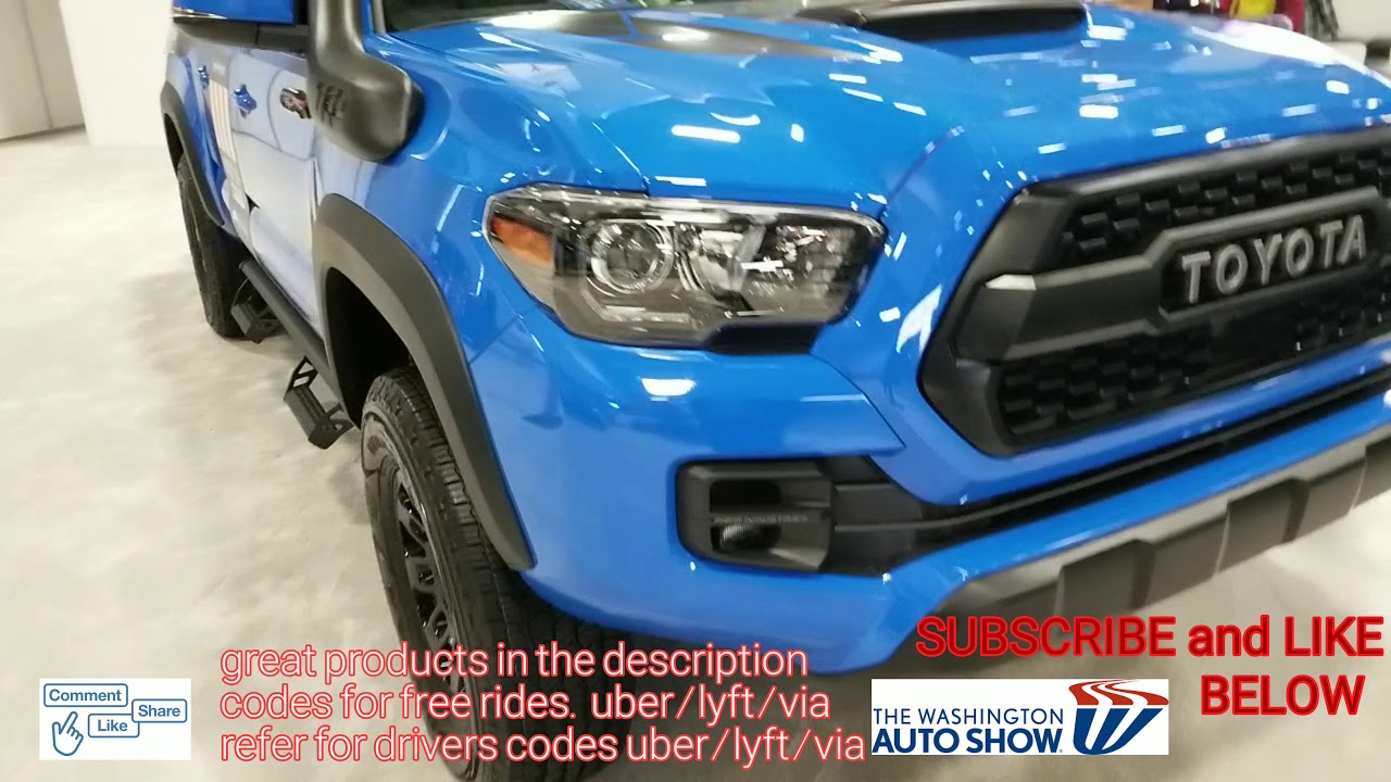 #tacoma 4K TOYOTA TACOMA 2020 TRD BLUE WASHINGTON DC AUTO SHOW 4K 2019 ...
