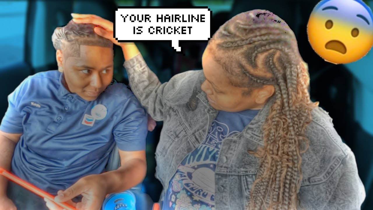 TELLING MY STUD FIANCÉ THAT HER HAIRLINE IS CROOKED 😂😂 - YouTube